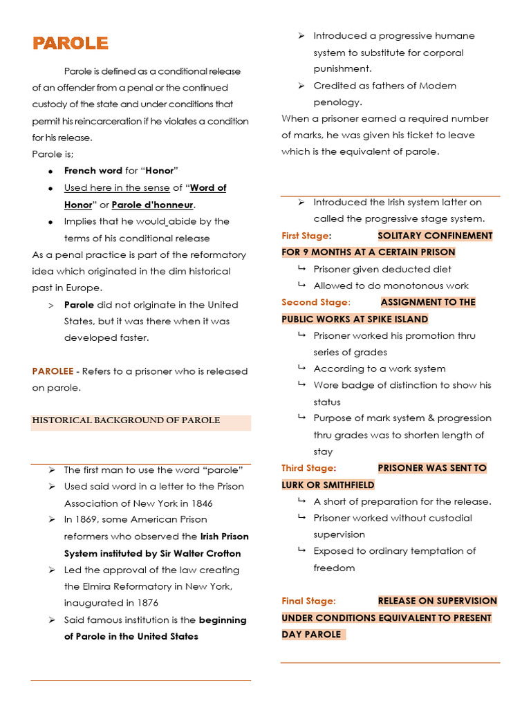Parole Guidelines and Procedures | PDF | Parole | Pardon