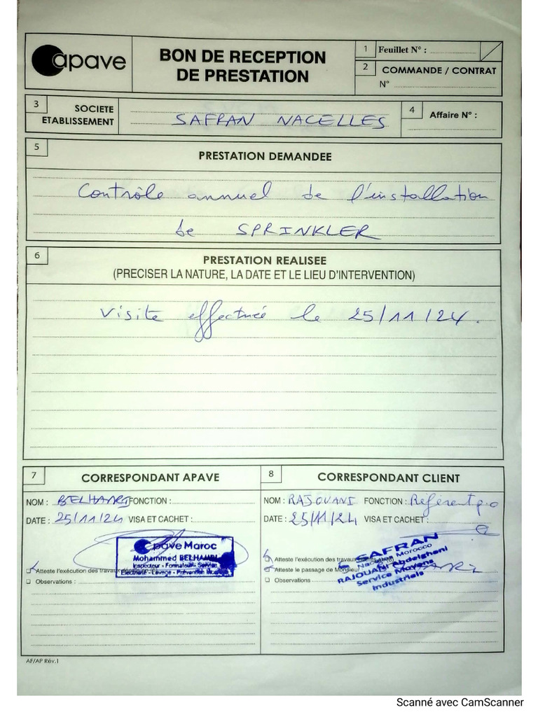 Bons Réception | PDF