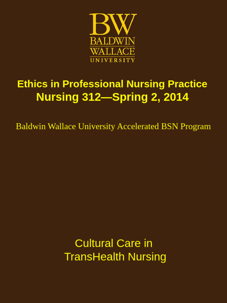 Ethics Slide Set - Cultural Care - TransHealth - 2014 | PDF | Lgbt ...