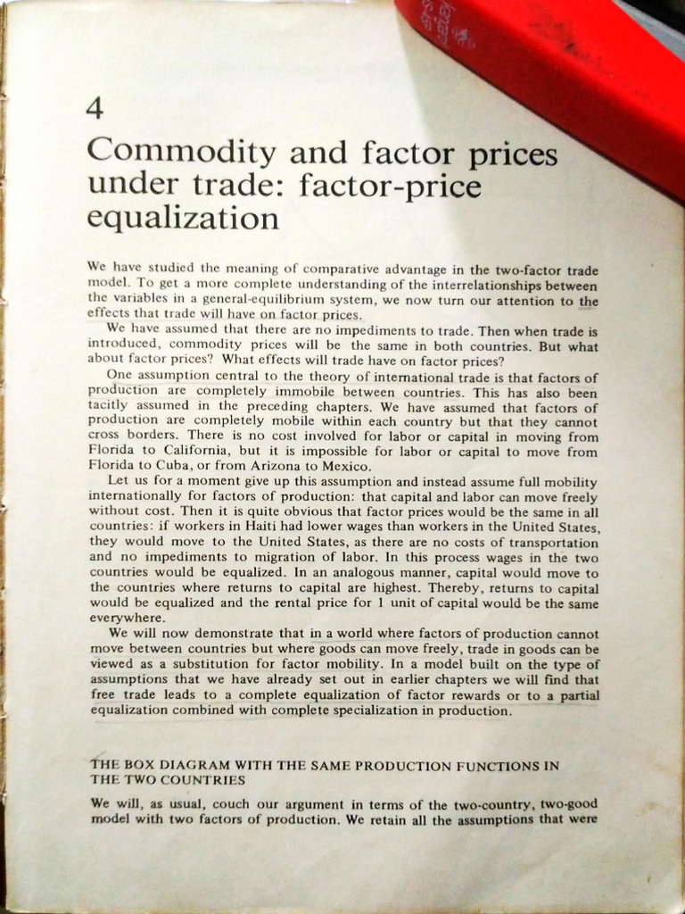 Factor-Price Equalization in Trade | PDF | Labour Economics ...