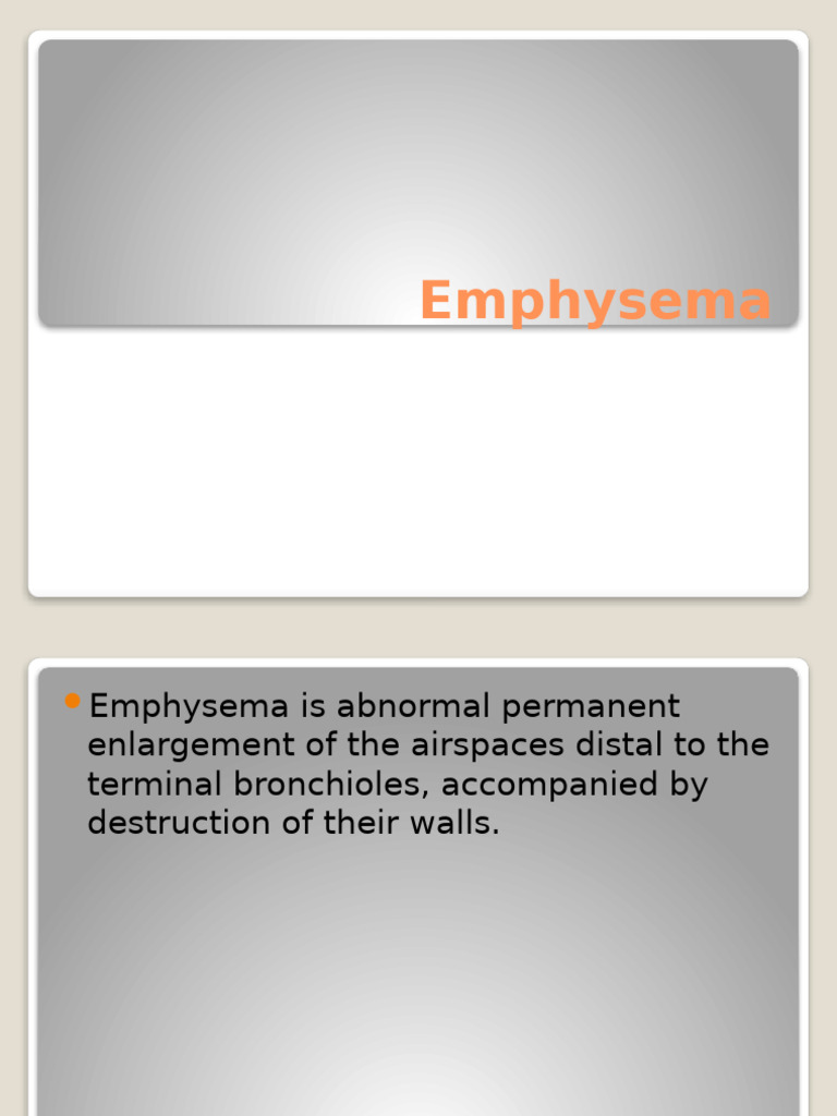 Emphysema: Causes and Effects | PDF