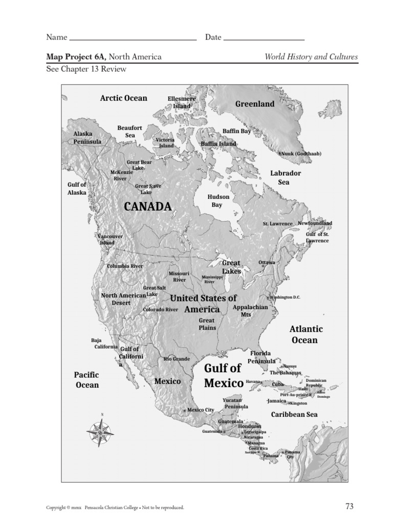 world-history-map-project-06A | PDF | North America | Earth Sciences