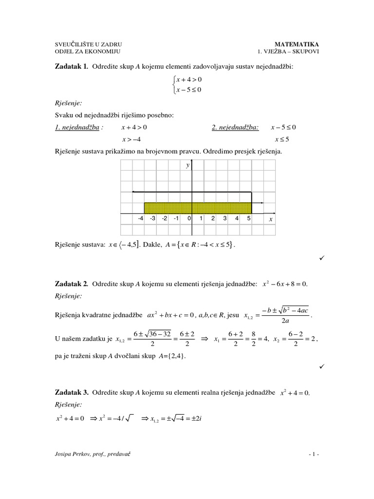 1.vjezba - SKUPOVI | PDF