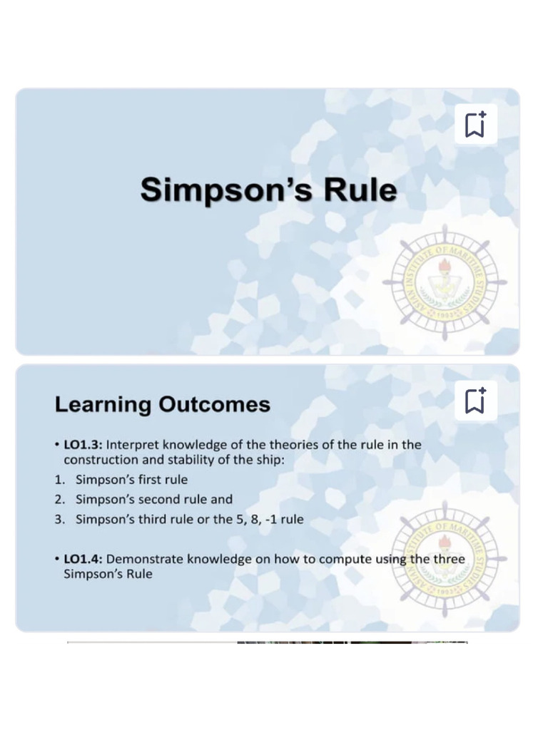 Simpsons Rule and Definitions. | PDF
