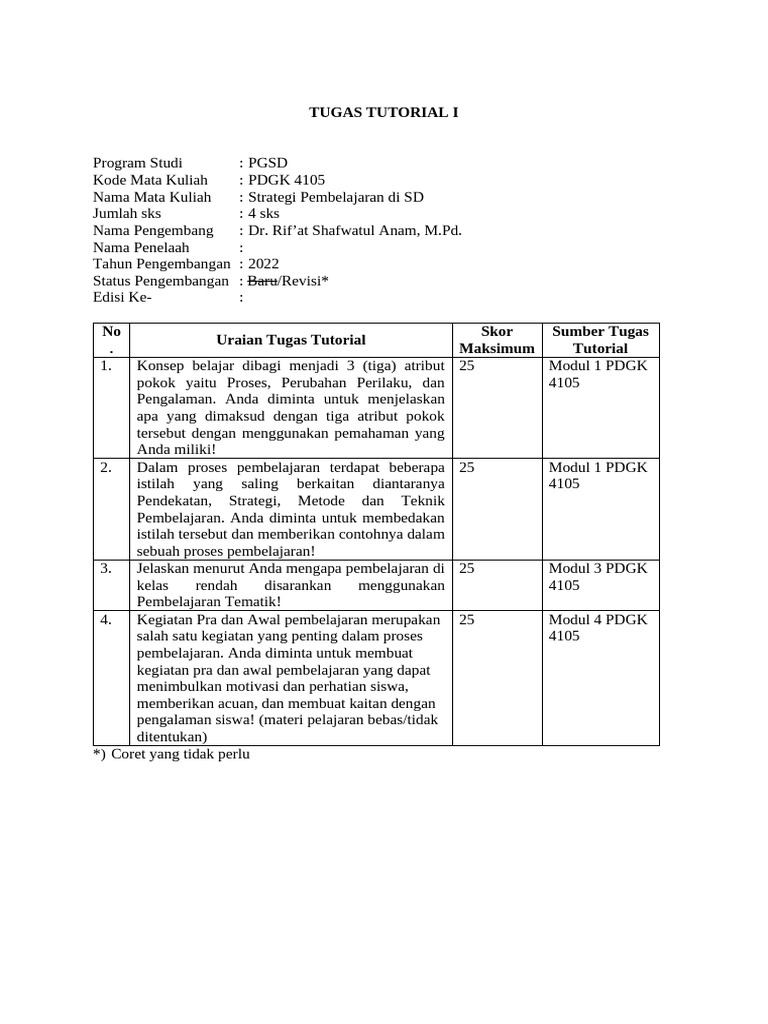 Sesi 3 Tugas Tutorial 1 | PDF