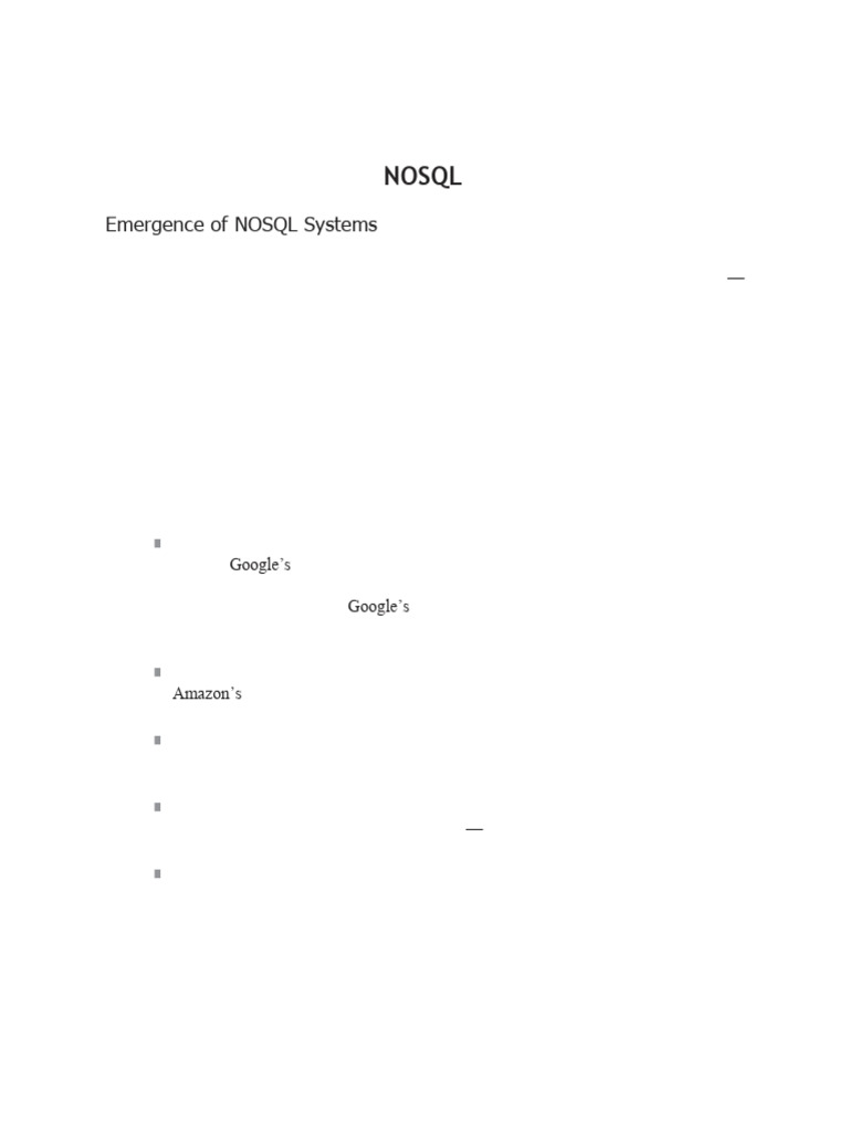 DBMS-unit 5-Nosql databases | PDF | No Sql | Replication (Computing) DBMS-unit 5-Nosql databases | PDF | No Sql | Replication (Computing)