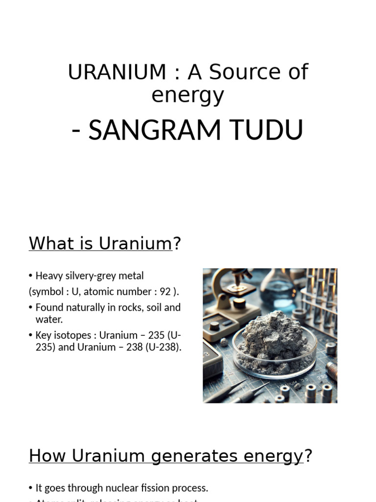 Uranium: Efficient Energy Explained | PDF