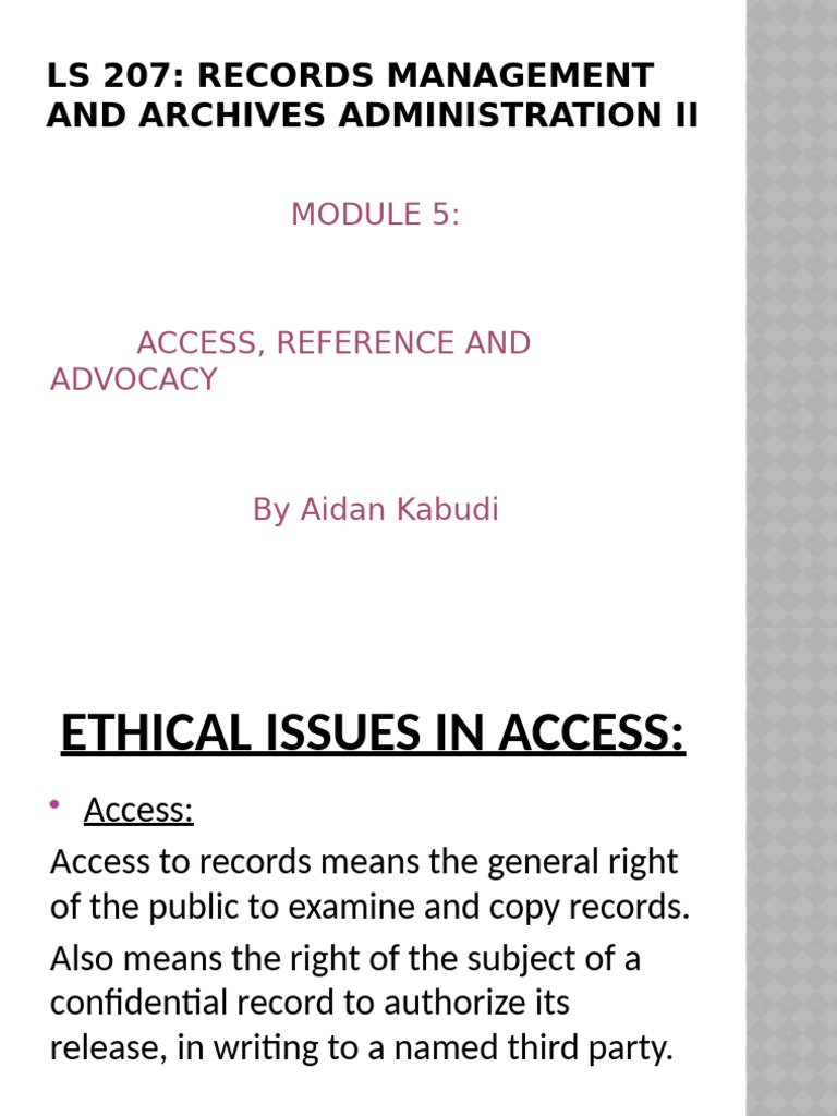 Records Module 5 | PDF | Copyright | Privacy