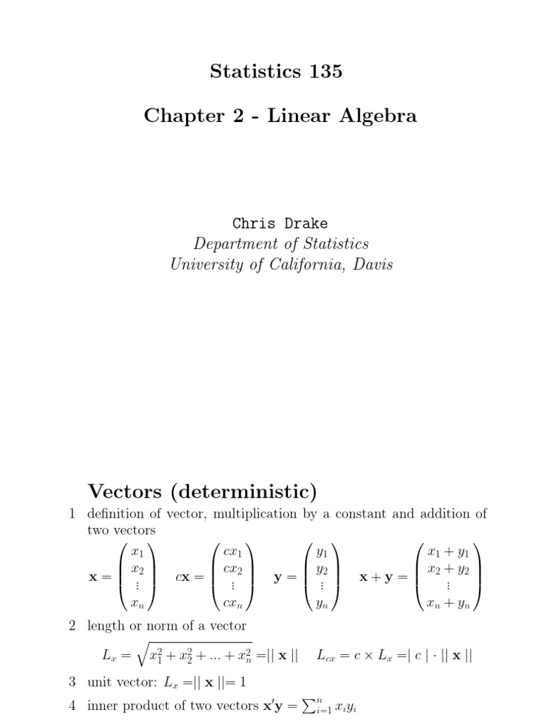 linear algebra | PDF | Eigenvalues And Eigenvectors | Matrix (Mathematics)