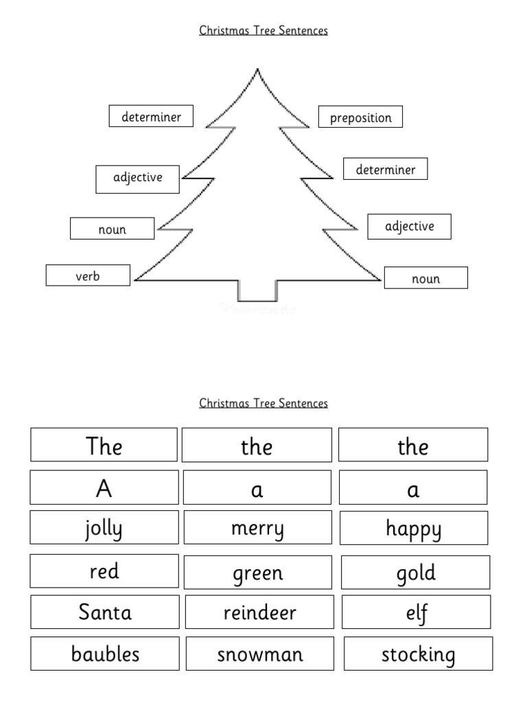 Christmas Tree Sentences | PDF