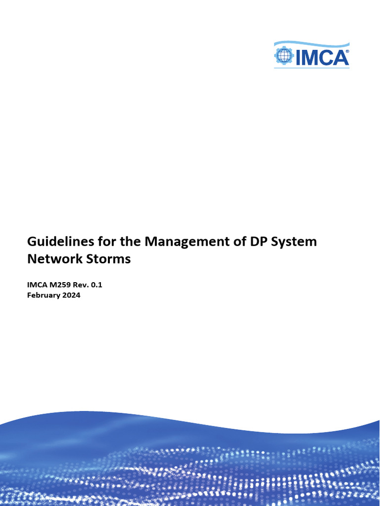 IMCA M259 - Guidelines For The Management of DP System Network Storms ...