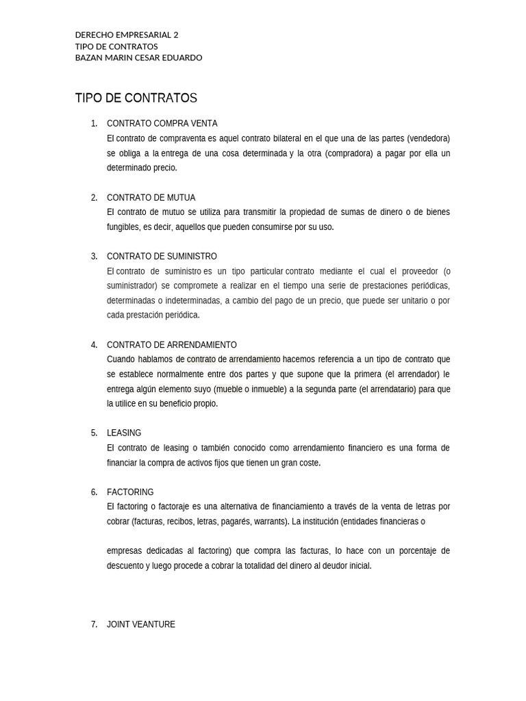CONTRATOS | PDF | Economias | Business