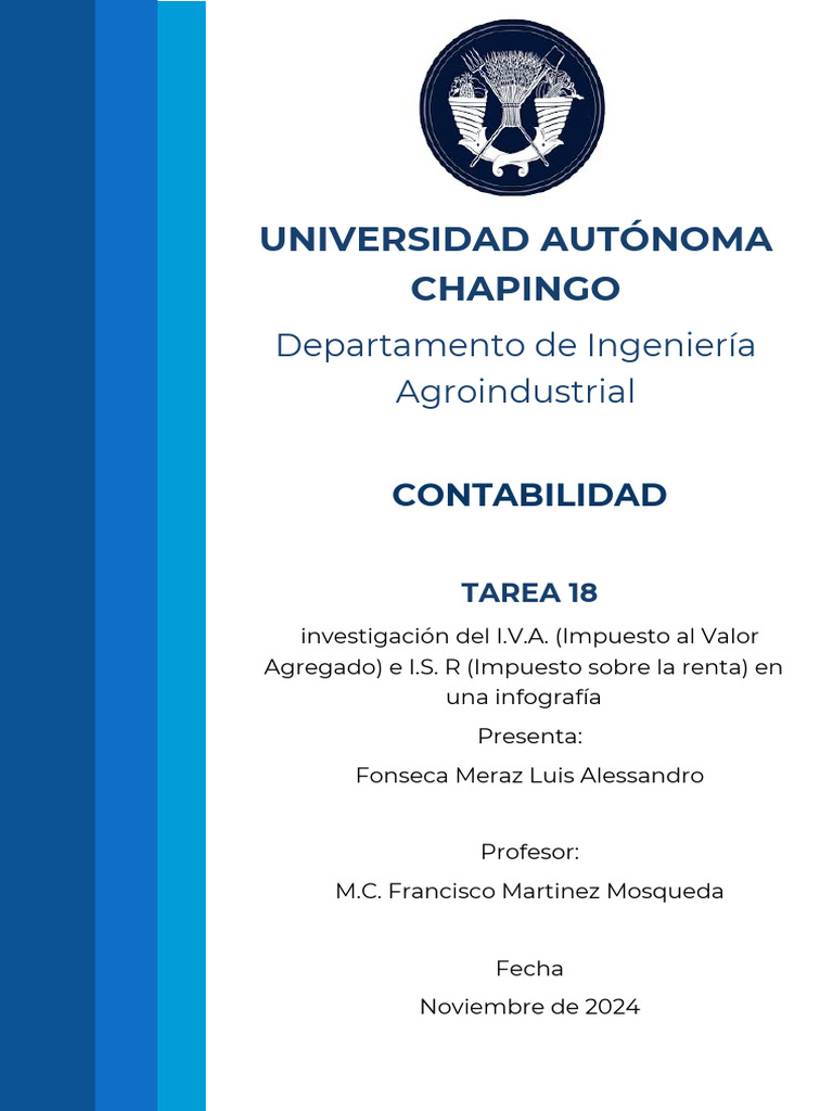 Tarea 18 CONTABILIDAD | PDF | Impuesto al valor agregado | Impuesto sobre la renta