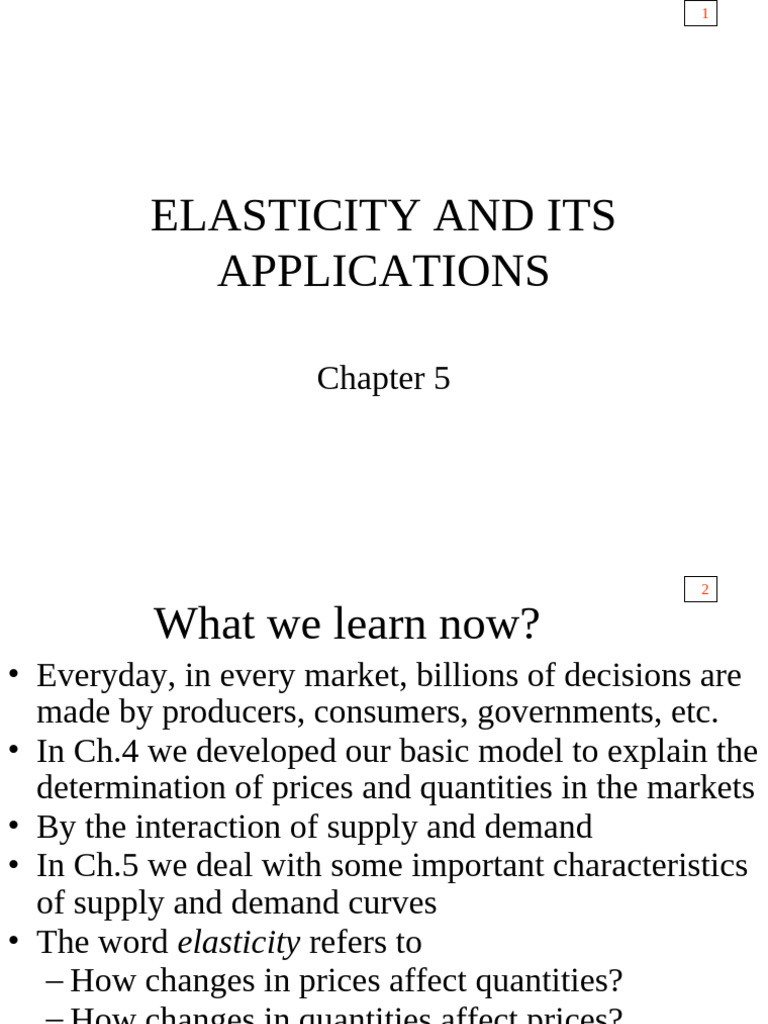 Understanding Elasticity in Economics | PDF | Elasticity (Economics ...