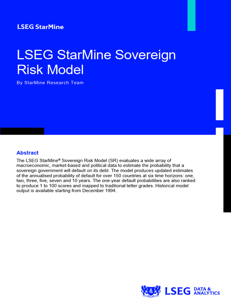 Starmine Sovereign Risk Model Final | PDF | Debt | Government Debt