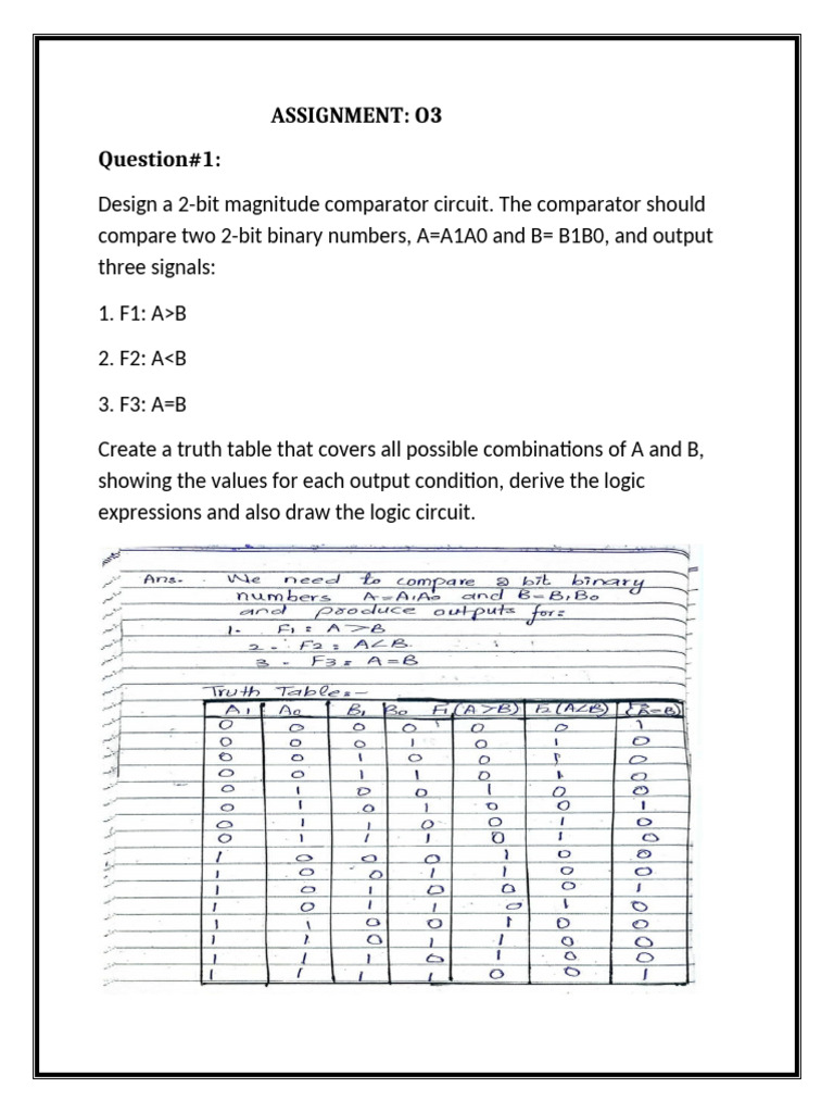 DLD Assignment 3 | PDF