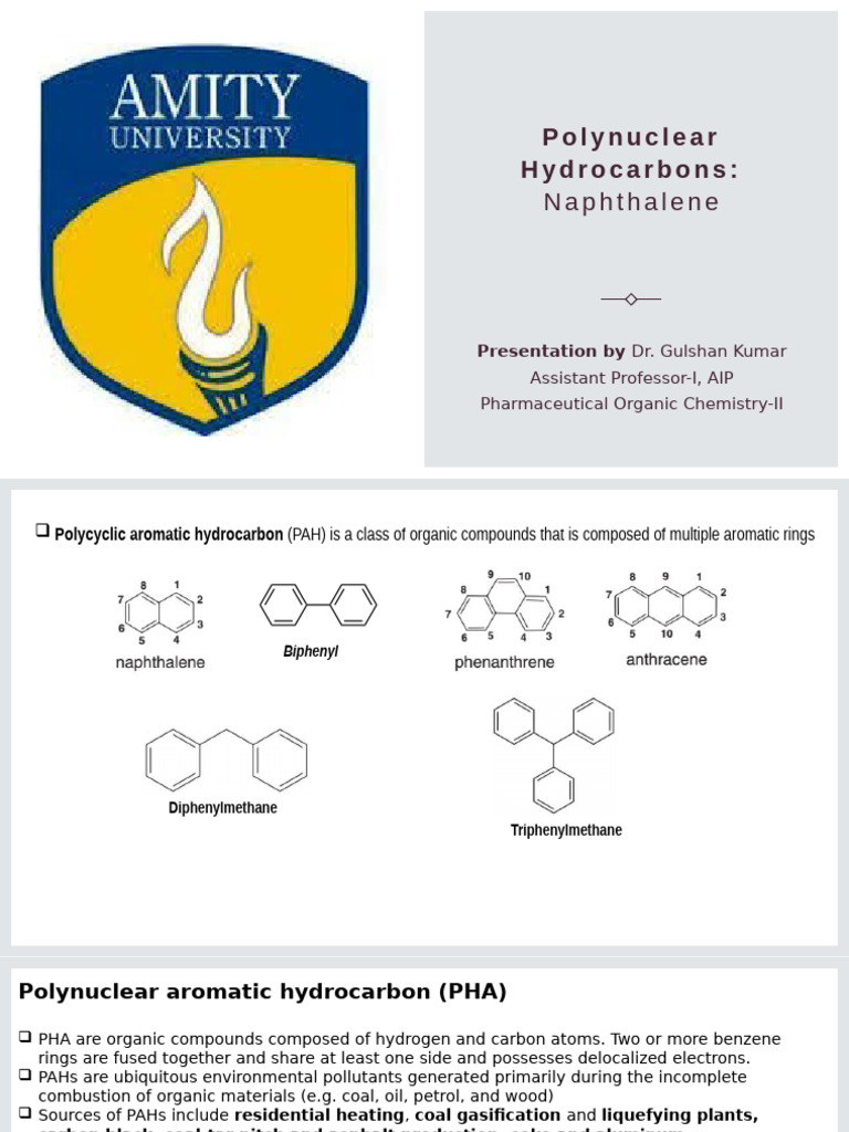 Polynuclear Hydrocarbons Naphthalene | PDF | Polycyclic Aromatic Hydrocarbon | Hydrocarbons