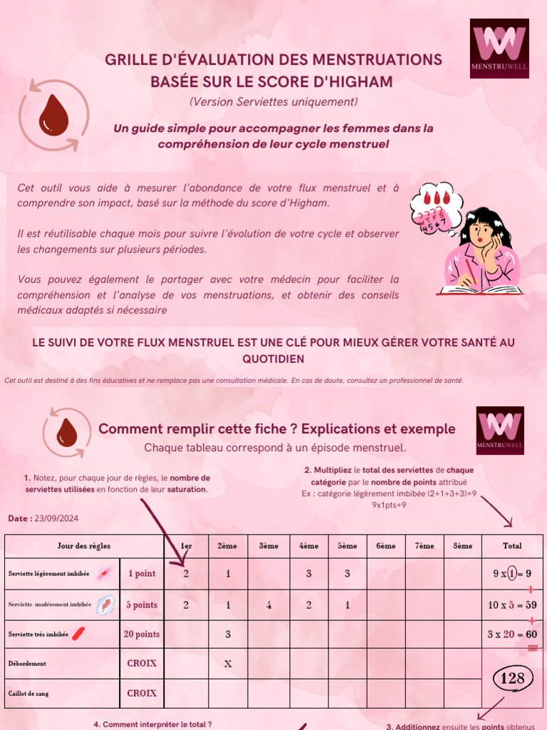 Suivi du Flux Menstruel avec Higham | PDF | Cycle menstruel
