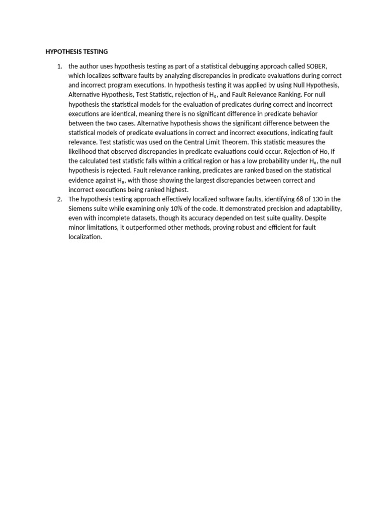 Hypothesis Testing | PDF