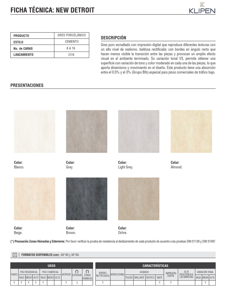 New Detroit Light Grey Mate 60X60 CM | PDF | Color