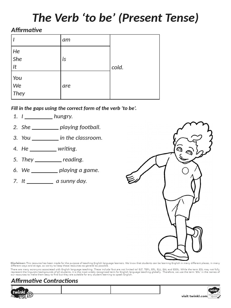 t e 802 the Verb to Be Present Tense Activity Sheet English Ver 5 (1 ...