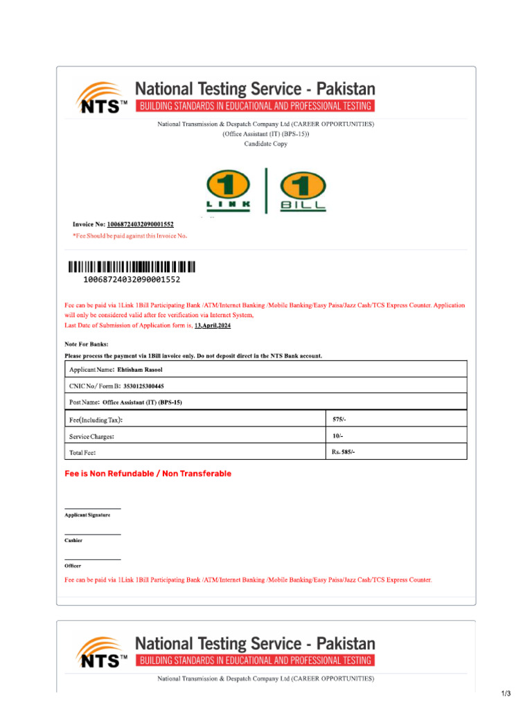 Nta Office It Assistant | PDF