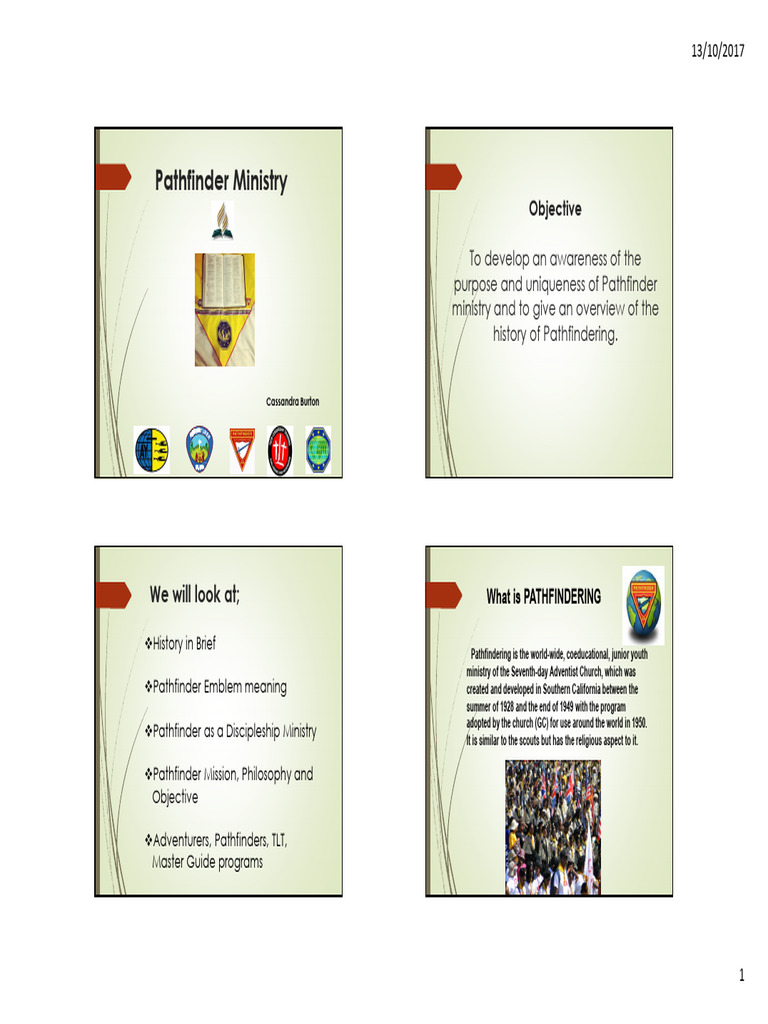 253145-BST S1 Introduction To Pathfinder Ministry and Purpose CB | PDF ...