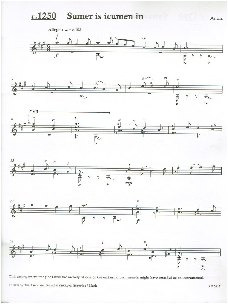 01 Sumer Is Icumen in | PDF