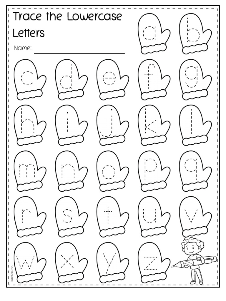 Winter Alphabet Trace | PDF