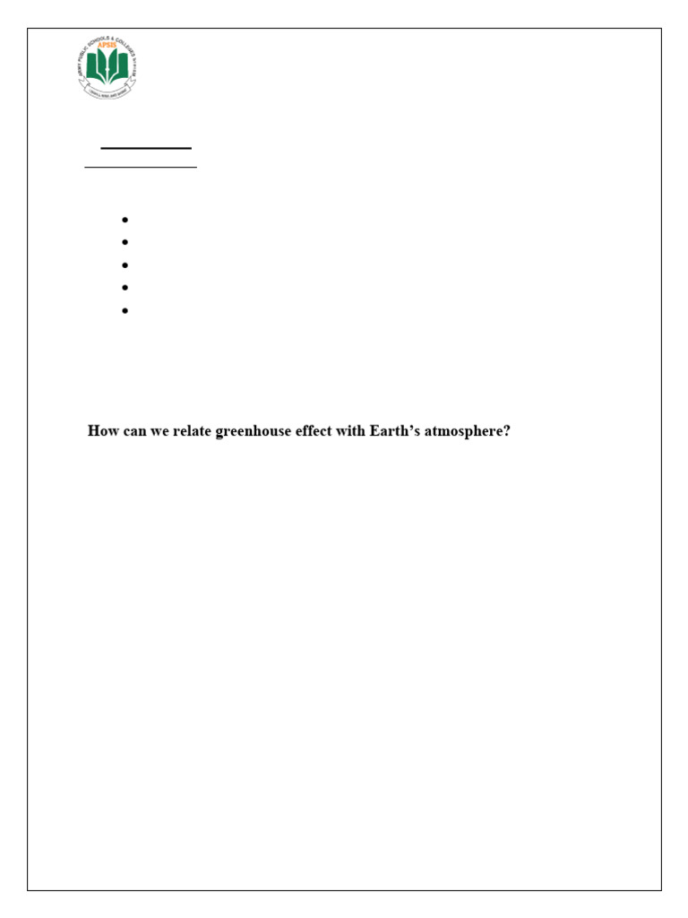 Climate Change Reinforcement Worksheet | PDF