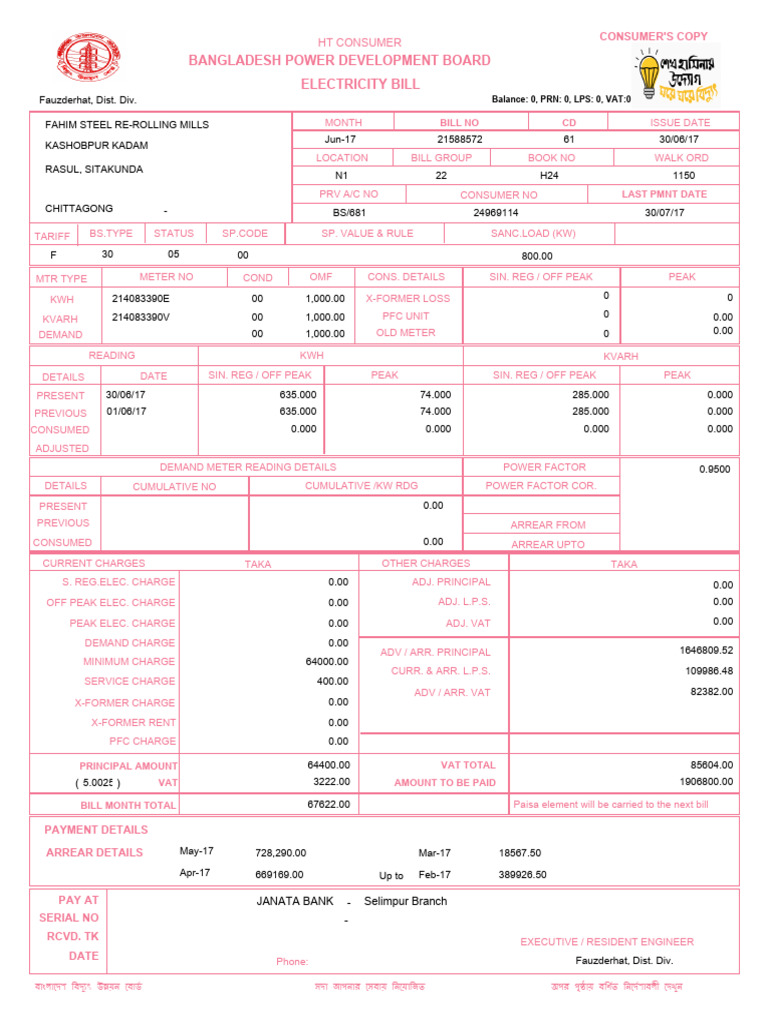 Bangladesh Electricity Bill Details | PDF | Electric Power | Power ...