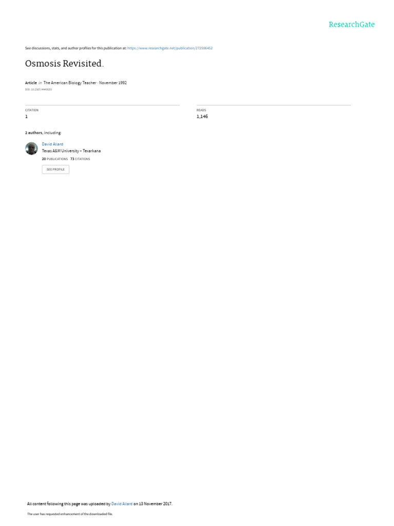 486.full | PDF | Osmosis | Experiment