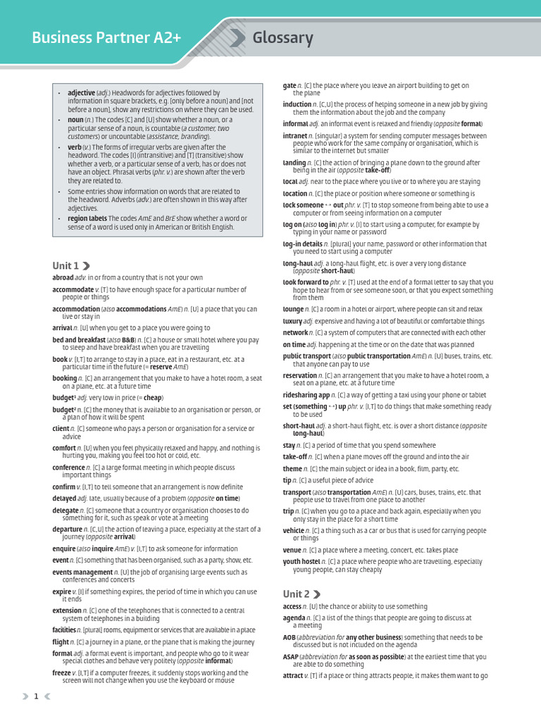 Bus Part A2P Glossary | PDF | Money | Cash