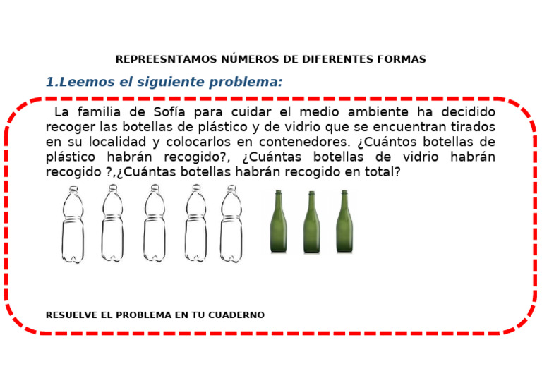 Representamos Números de Diferentes Formas - Ficha | PDF