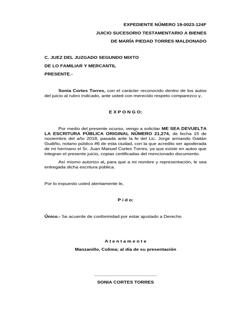 DEVOLUCION DE PODER | PDF