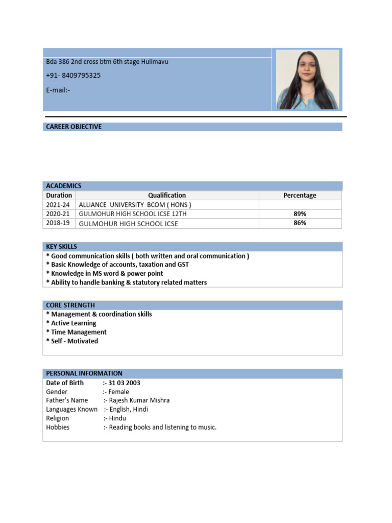 ANCHAL KUMARI resume | PDF