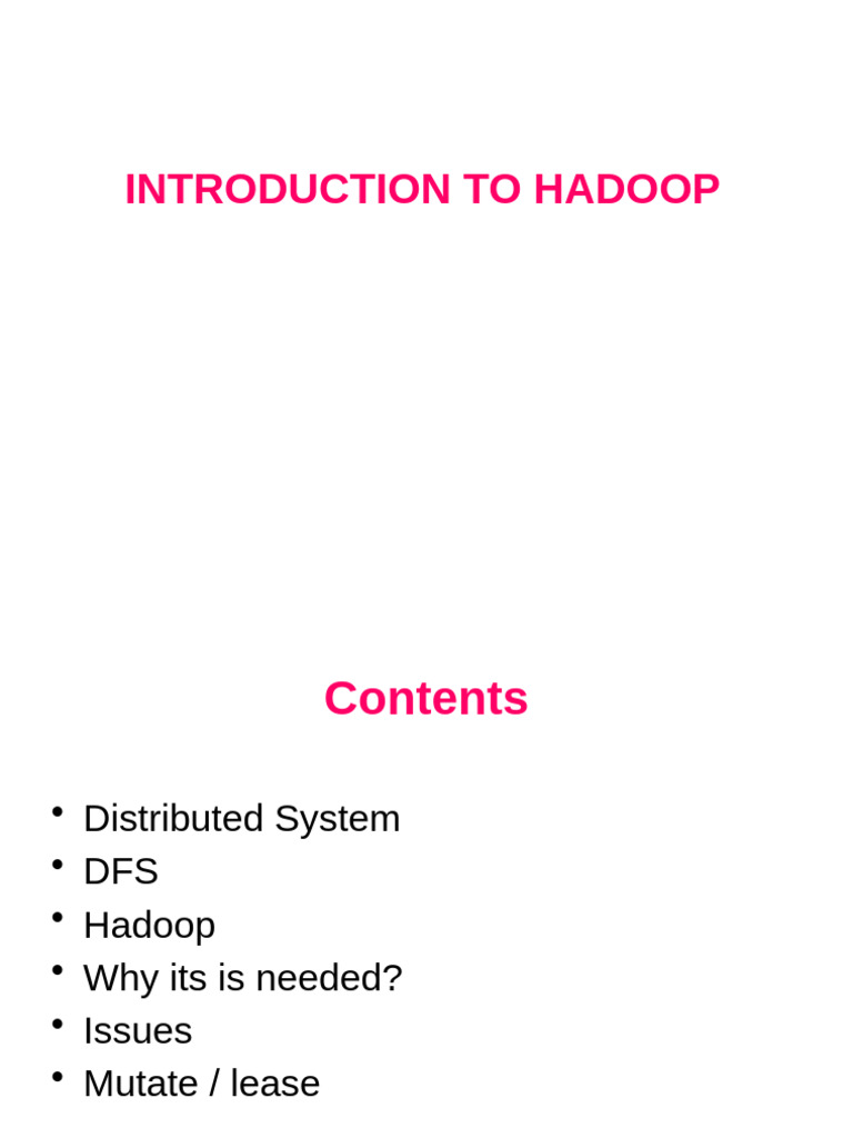 Haoop Architecture | PDF | Apache Hadoop | Operating System