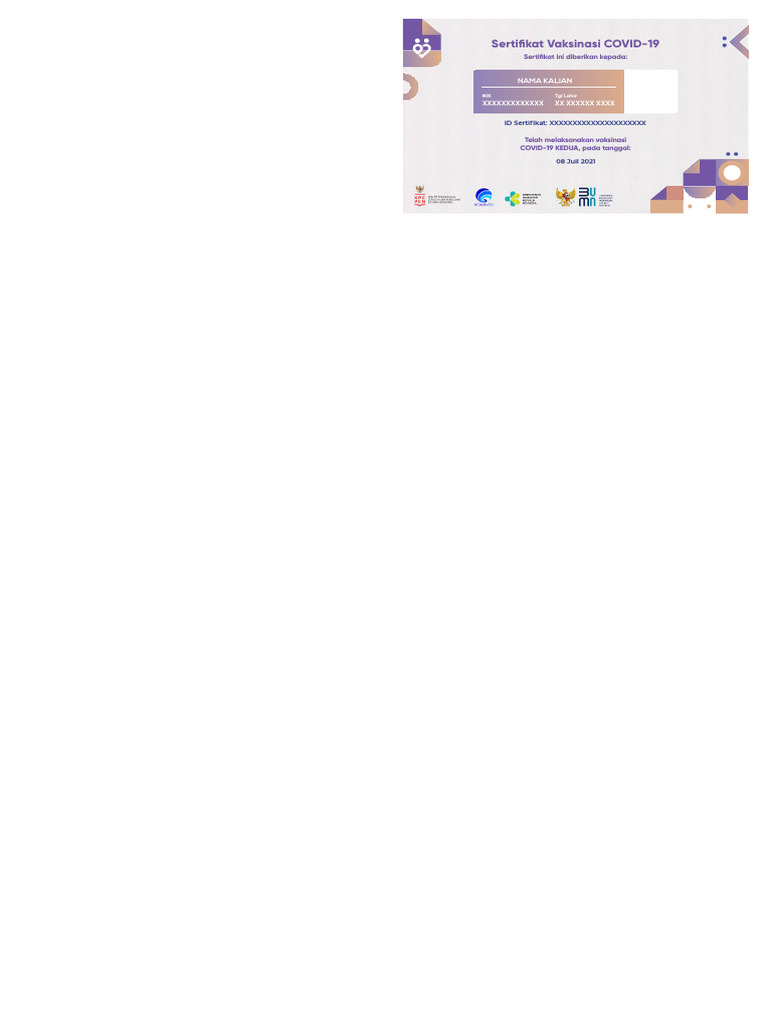 Template Kartu Vaksin 2 | PDF