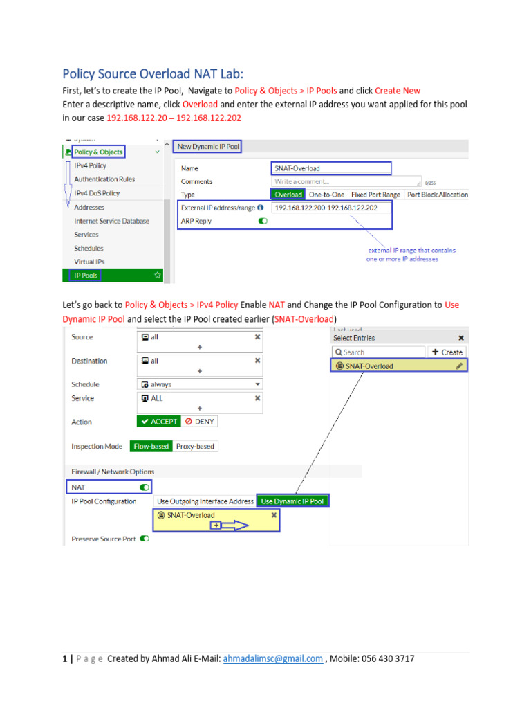 50-Policy Source Overload NAT Lab | PDF