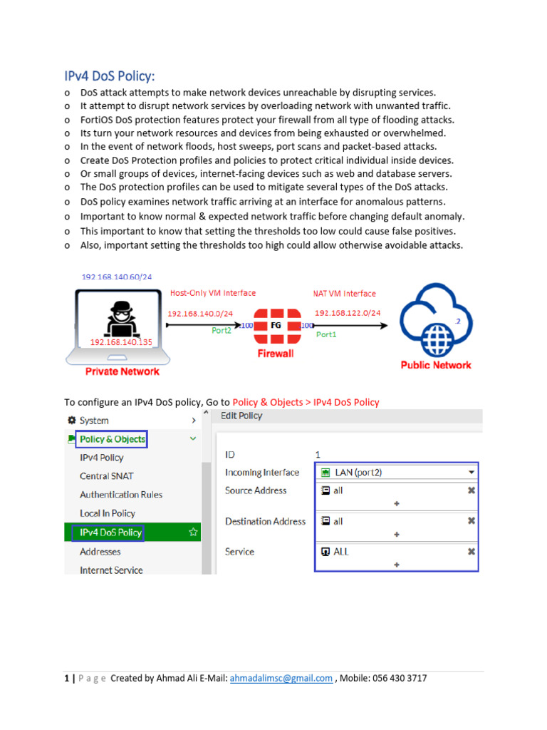 47-IPv4+DoS+Policy | PDF | Denial Of Service Attack | Internet Protocols