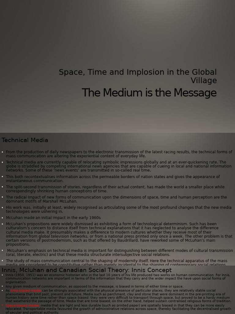 The Medium Is The Message | PDF