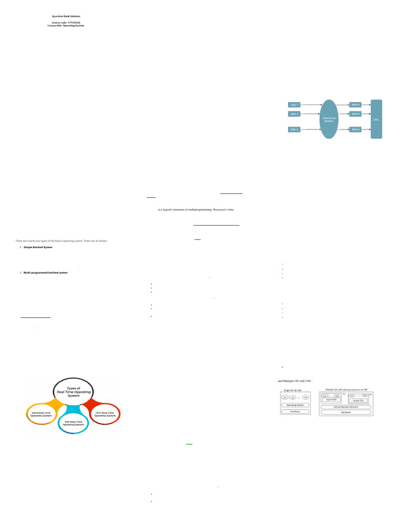 ESE Solved QB Operating System | PDF | Operating System | Process (Computing)