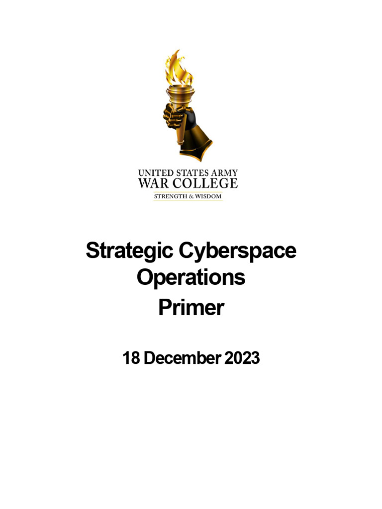 Strategic Cyberspace Operations Primer 2023 | PDF | Computer Security | Security