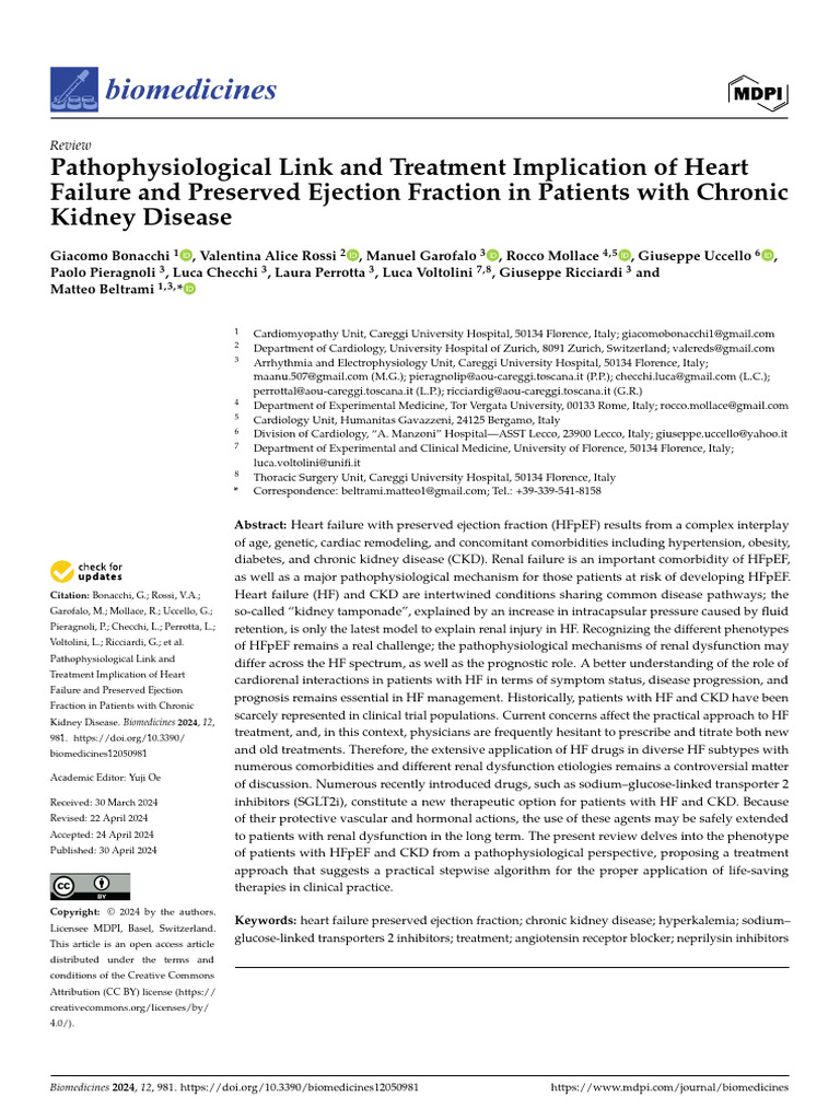 2024 BIOMEDICINE Pathophysiological Link and Treatment Implication of Heart Failure and ...