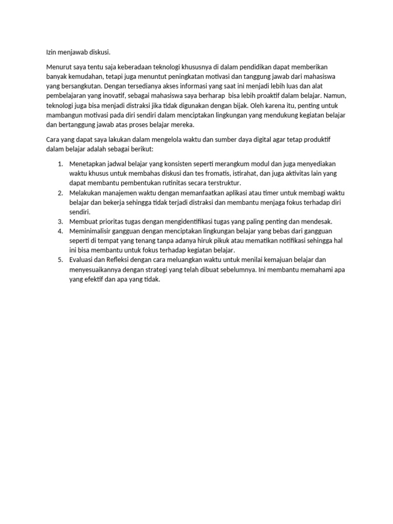 Diskusi.1 Belajar Di Era Digital | PDF