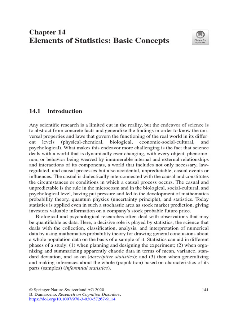 Elements of Statistics Basic Concepts | PDF | Level Of Measurement | Statistics