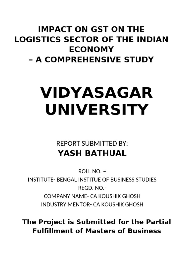 Yash Bathual - FM 23-25 - SIP Report | PDF | Taxes | Value Added Tax