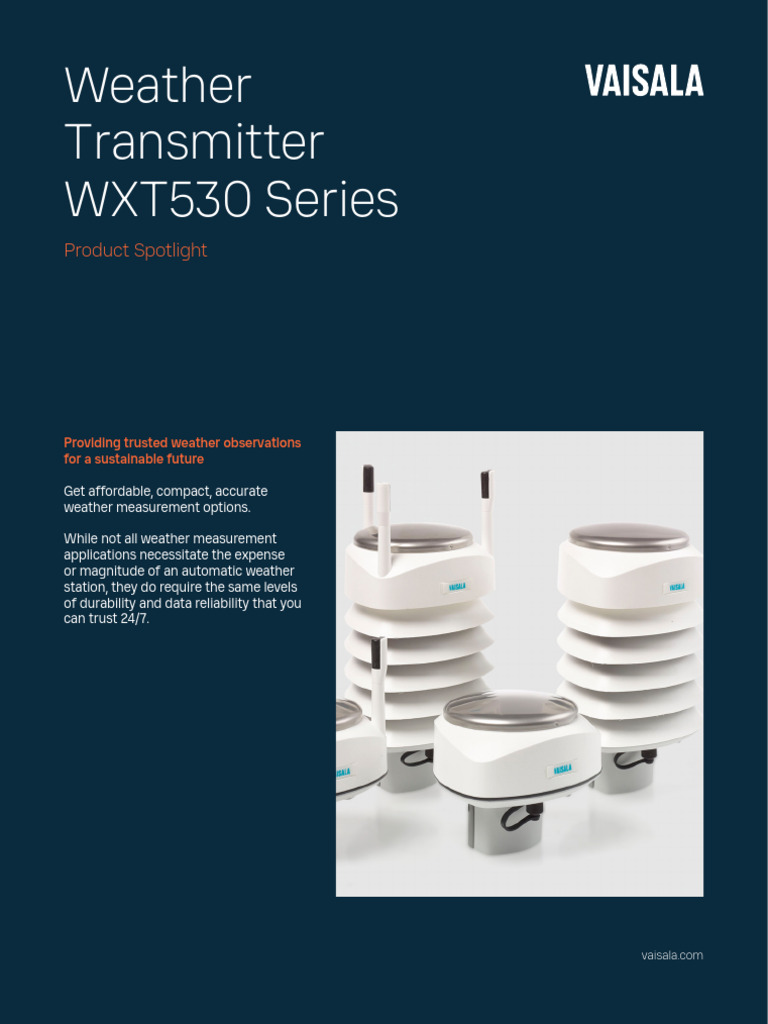 Wea Met Productspotlight Wxt530 B212232en A | PDF | Weather | Atmosphere