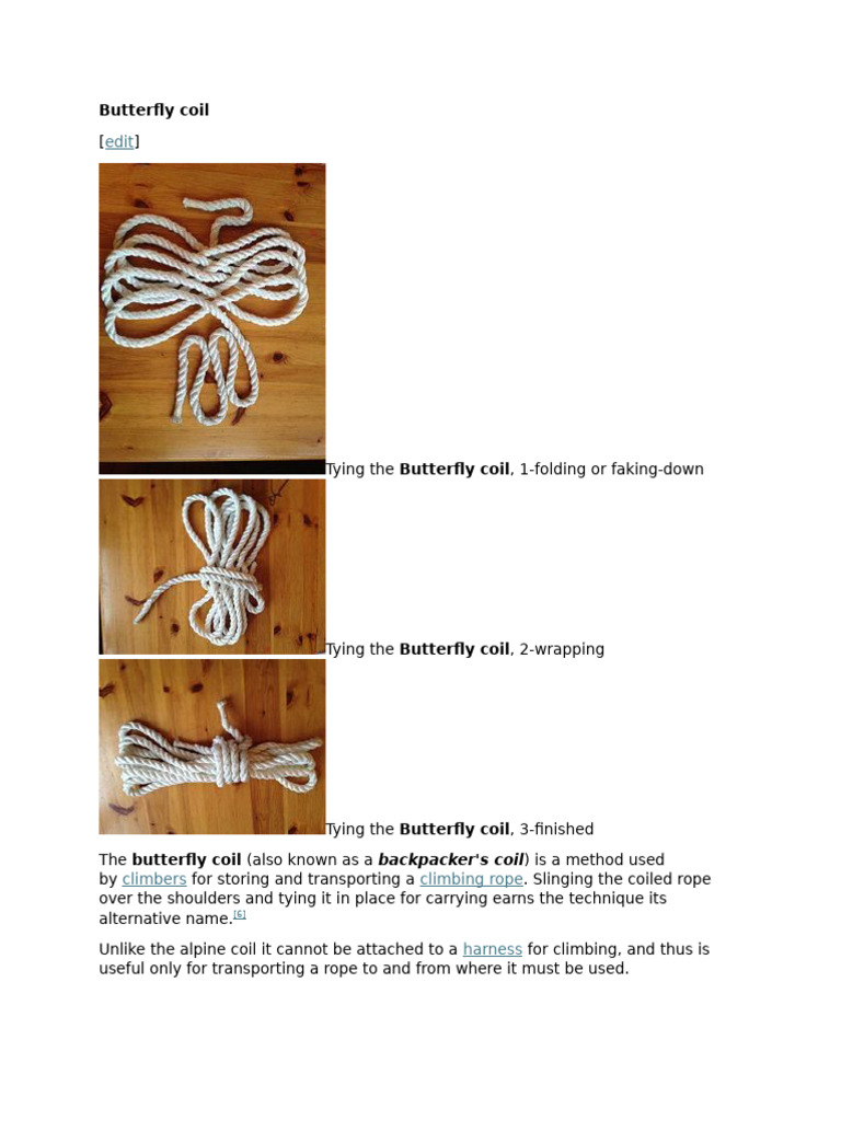 Butterfly coil | PDF | Rope | Ropework