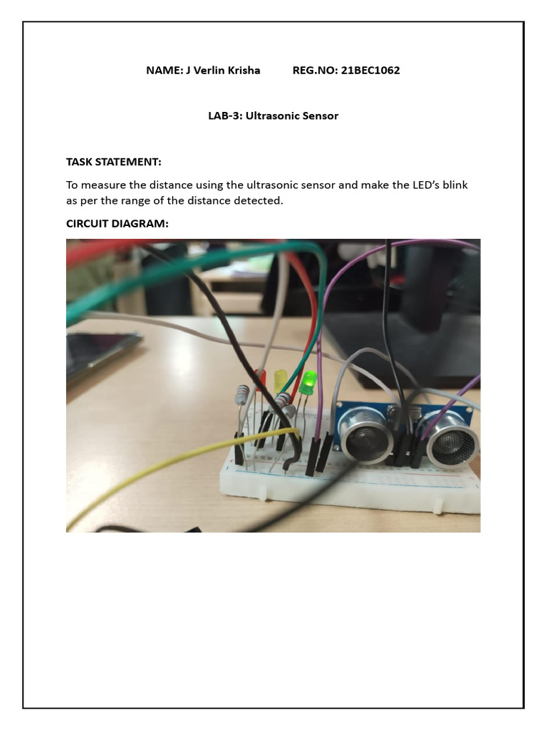J Verlin Krisha - 21BEC1062 - Sensor Tech Lab 3 | PDF